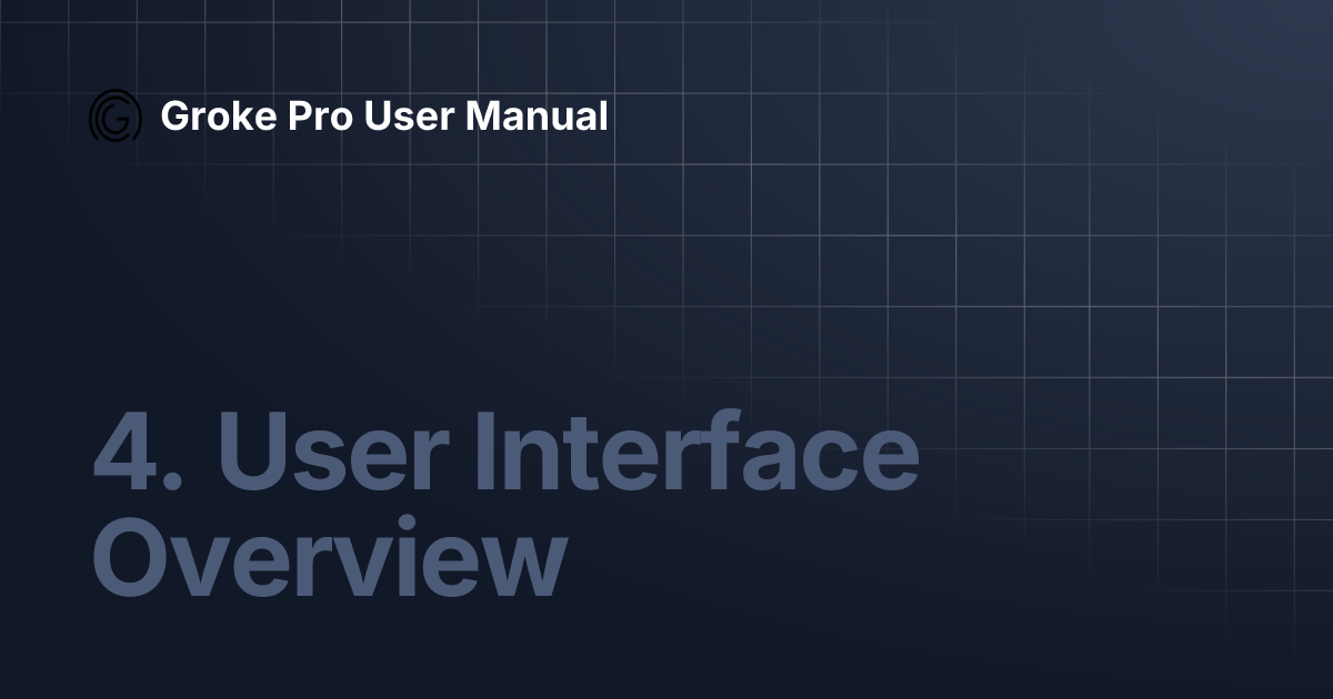 4. User Interface Overview | Groke Pro User Manual